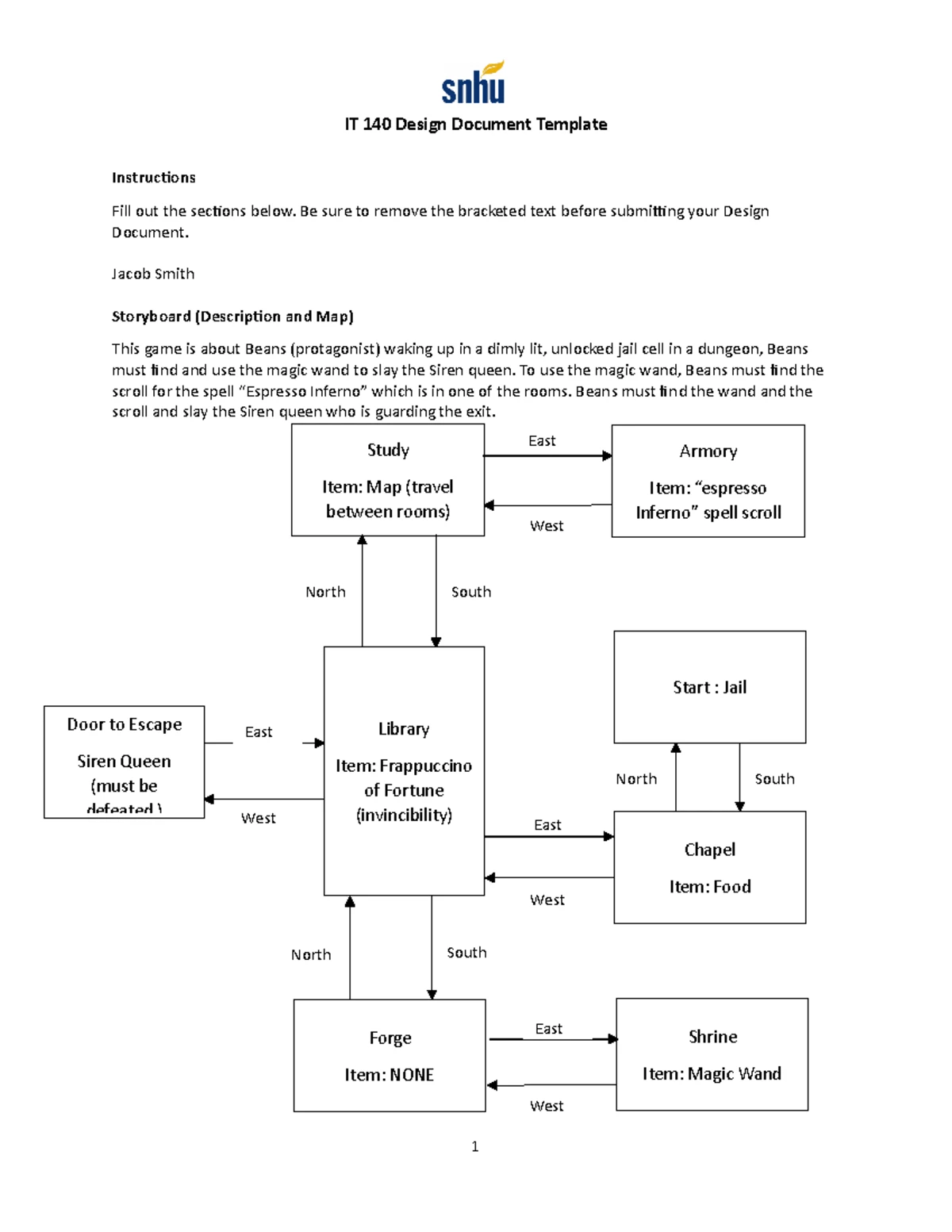 IT 140 Project One Rogelio Chabolla - 1 IT 140 Design Document Template ...