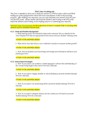 PPAT Task 1 - Completed PPAT task 1 - PPAT Task 1 Drafting Aid This ...