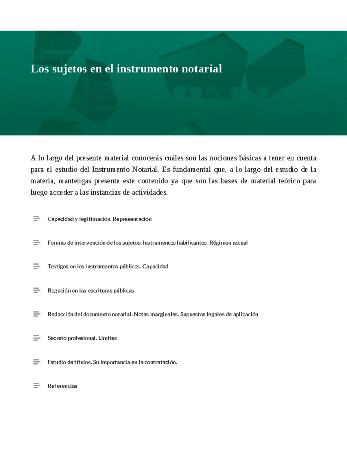 Los Sujetos en el Instrumento Notarial: Capacidad y Representación ...