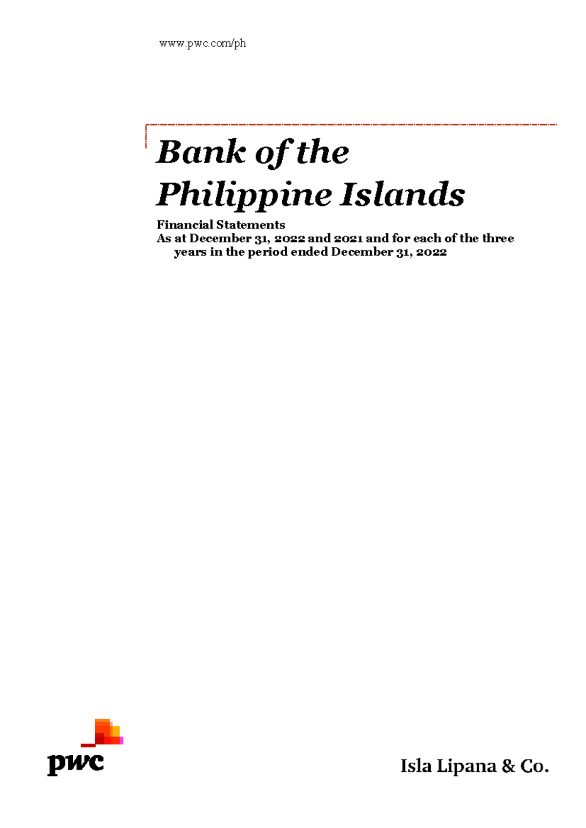 2022 BPI Consolidated Financial Statements: Audited Client Copy - Studocu