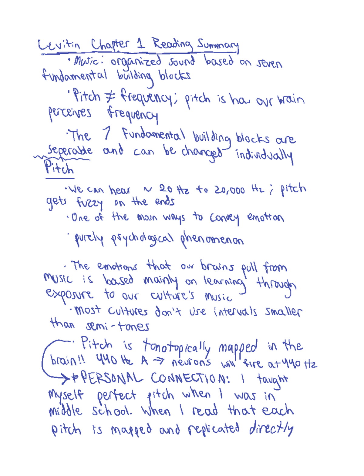 TRU110 Levitin Chapter 1 Summary: Understanding Music Fundamentals ...