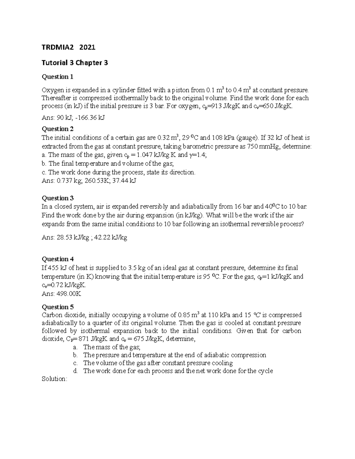 Tutorial 3.2 Chapter 3 - TRDMIA2 2021 Tutorial 3 Chapter 3 Question 1 ...