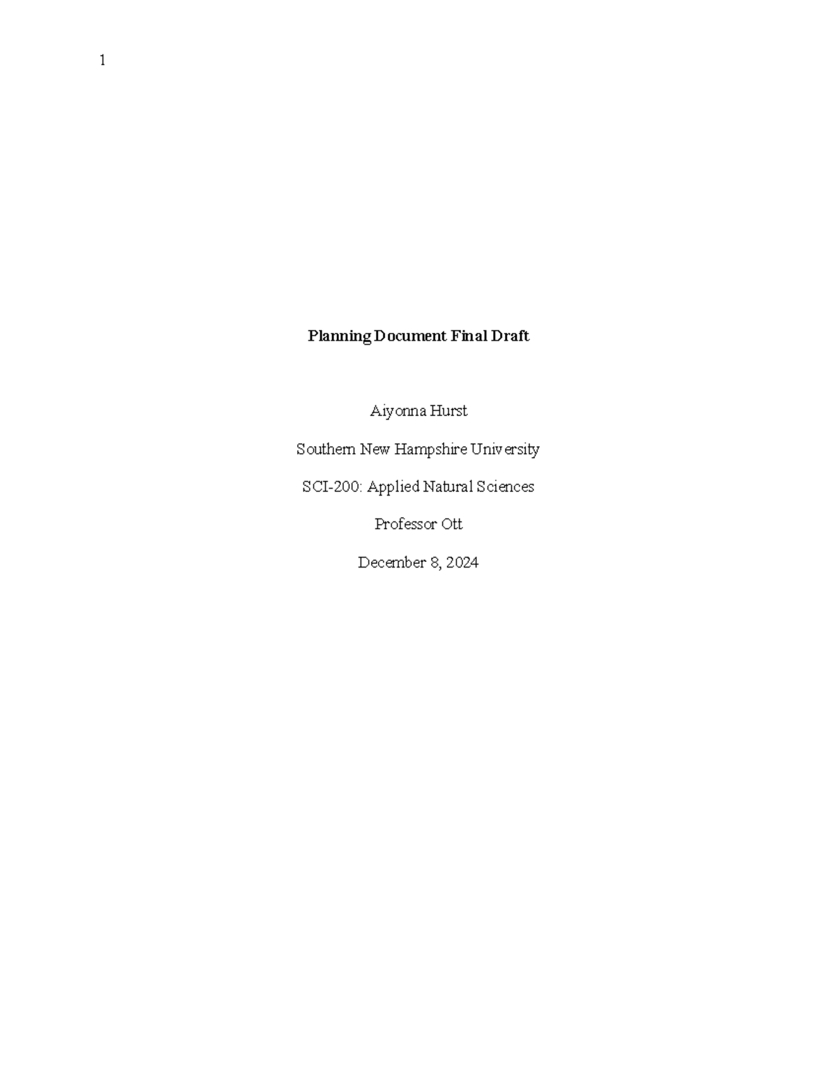 Planning Document Final Draft - Planning Document Final Draft Aiyonna ...