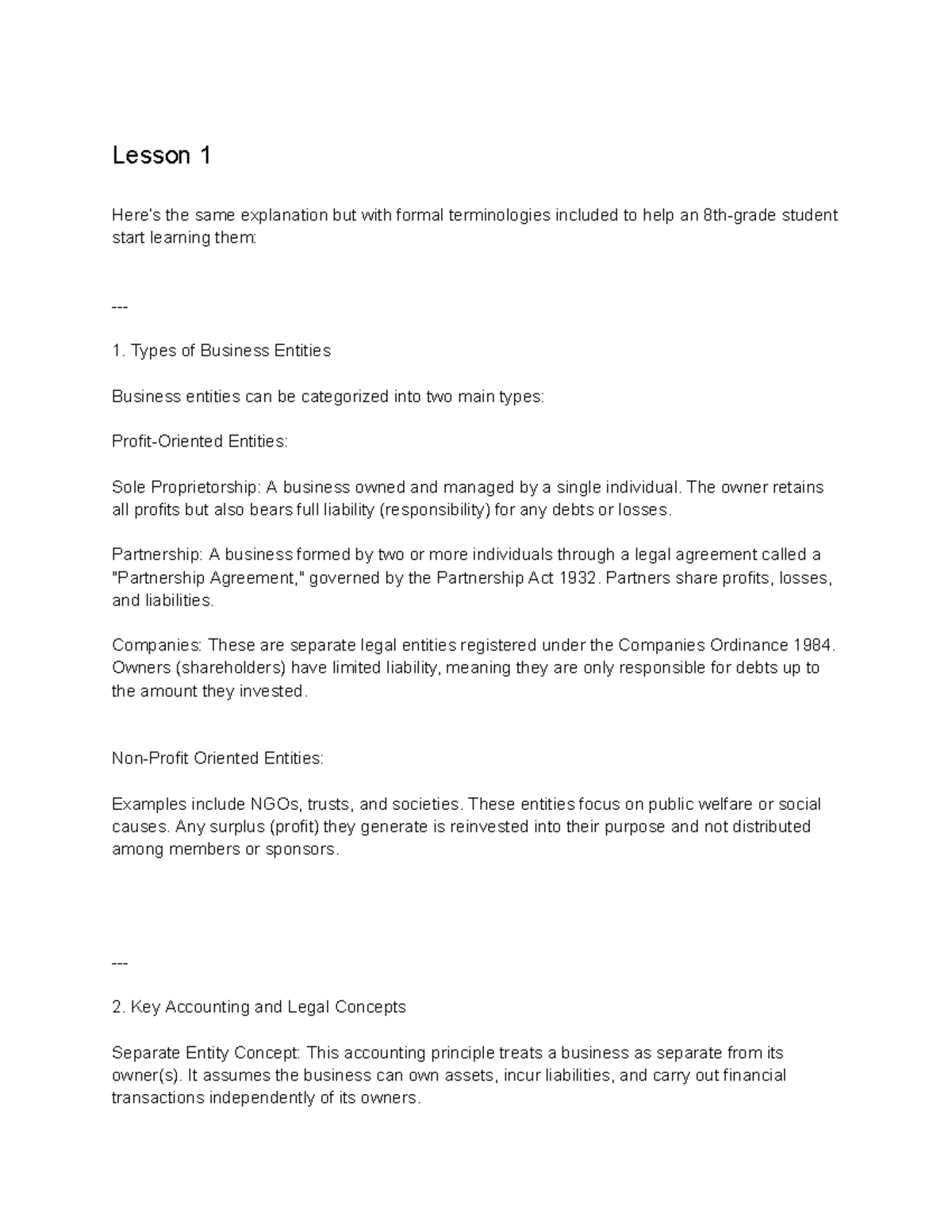 MGT401 lecture 1-9 - Lesson 1 Here’s the same explanation but with ...