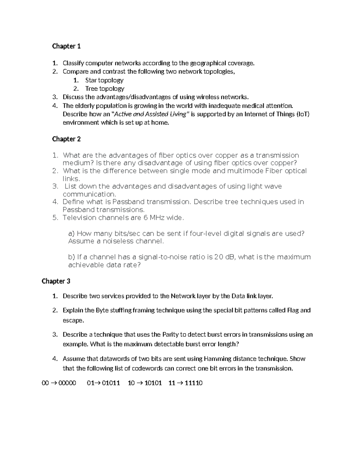 Chapter 1 - fxfxyyy - Chapter 1 Classify computer networks according to ...