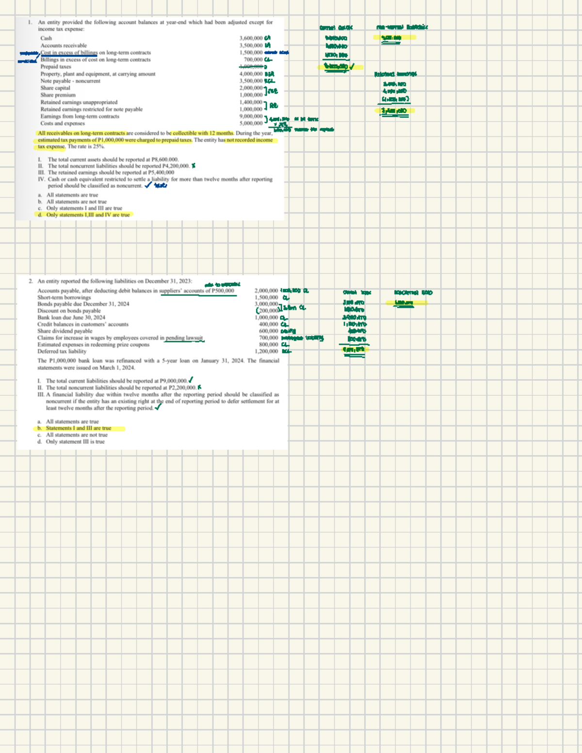 7228 - FAR Final Exam Preweek Problem Solutions and Analysis - Studocu