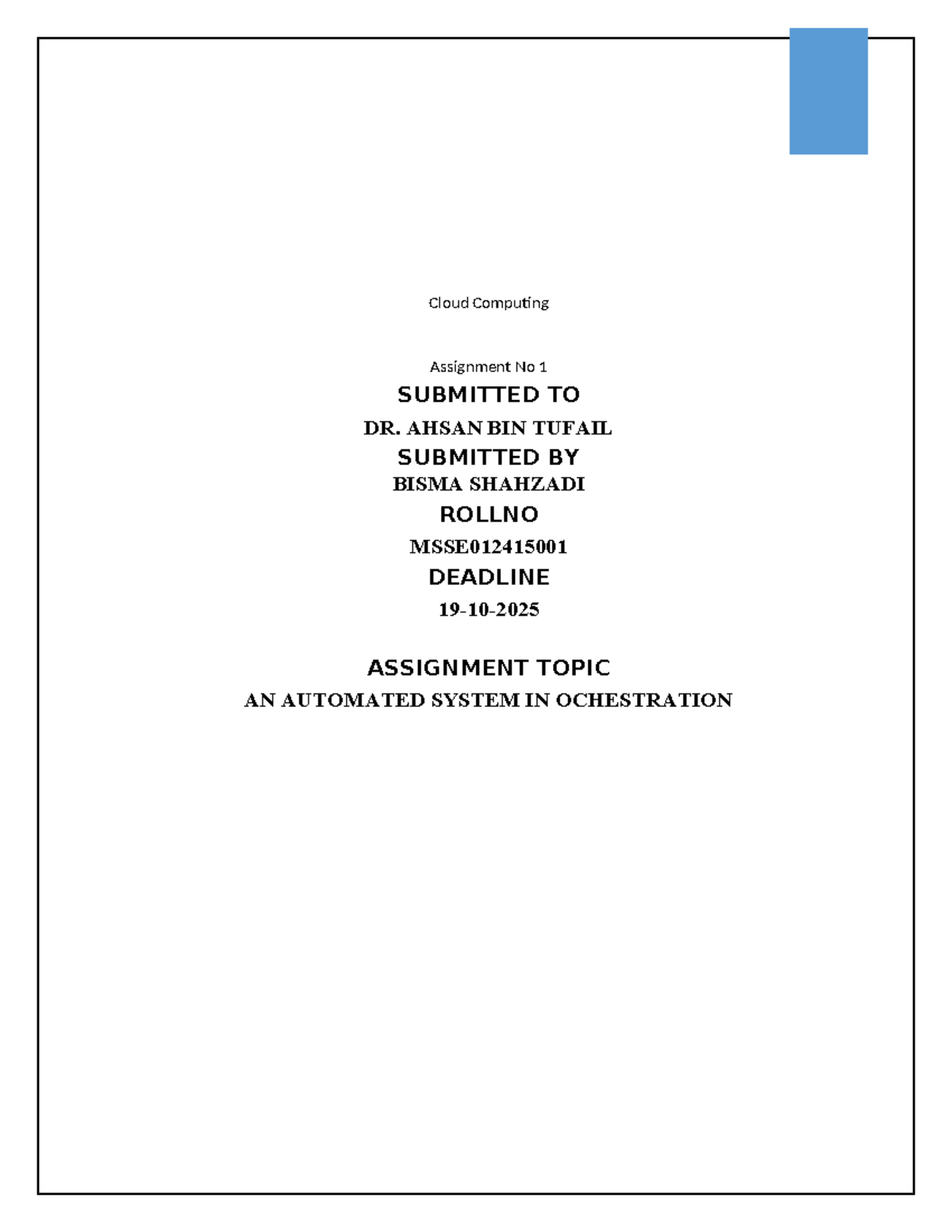 Kubernetes Orchestration Assignment No 1 - Key Features & Architecture ...