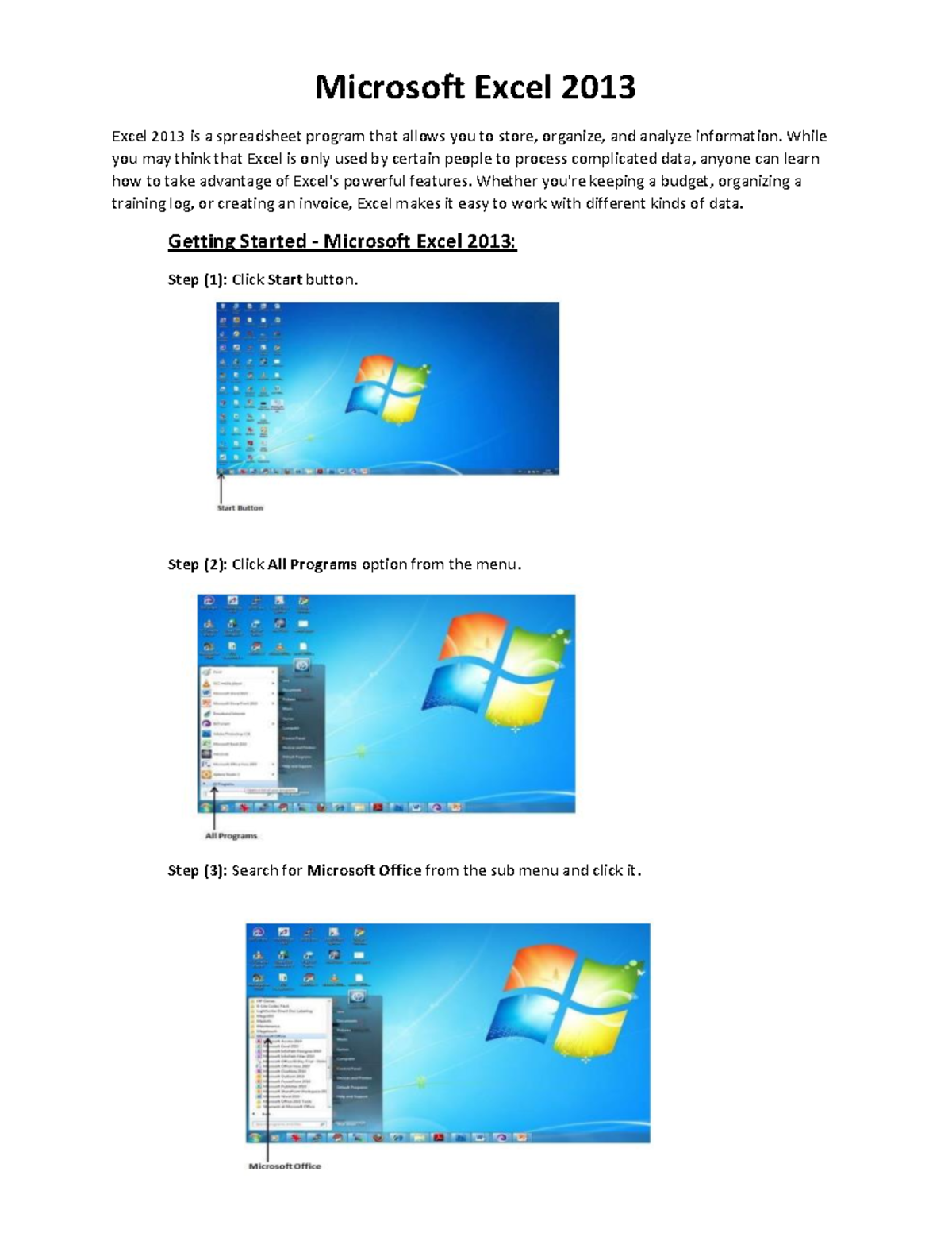 Excel 2013 Lecture Notes: A Comprehensive Guide to Spreadsheet Skills ...