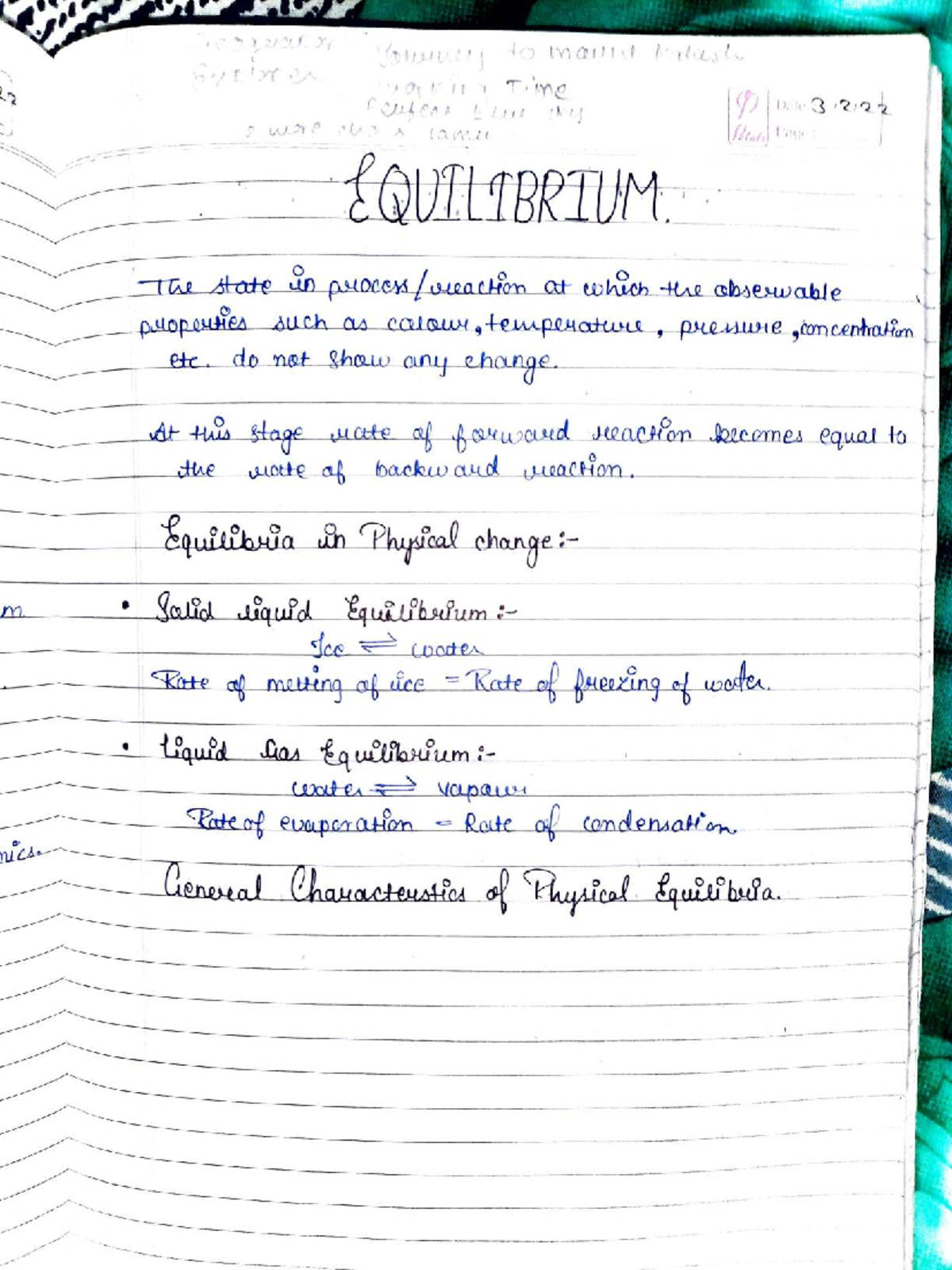 Equilibrium Study Notes for Course Code I - Studocu