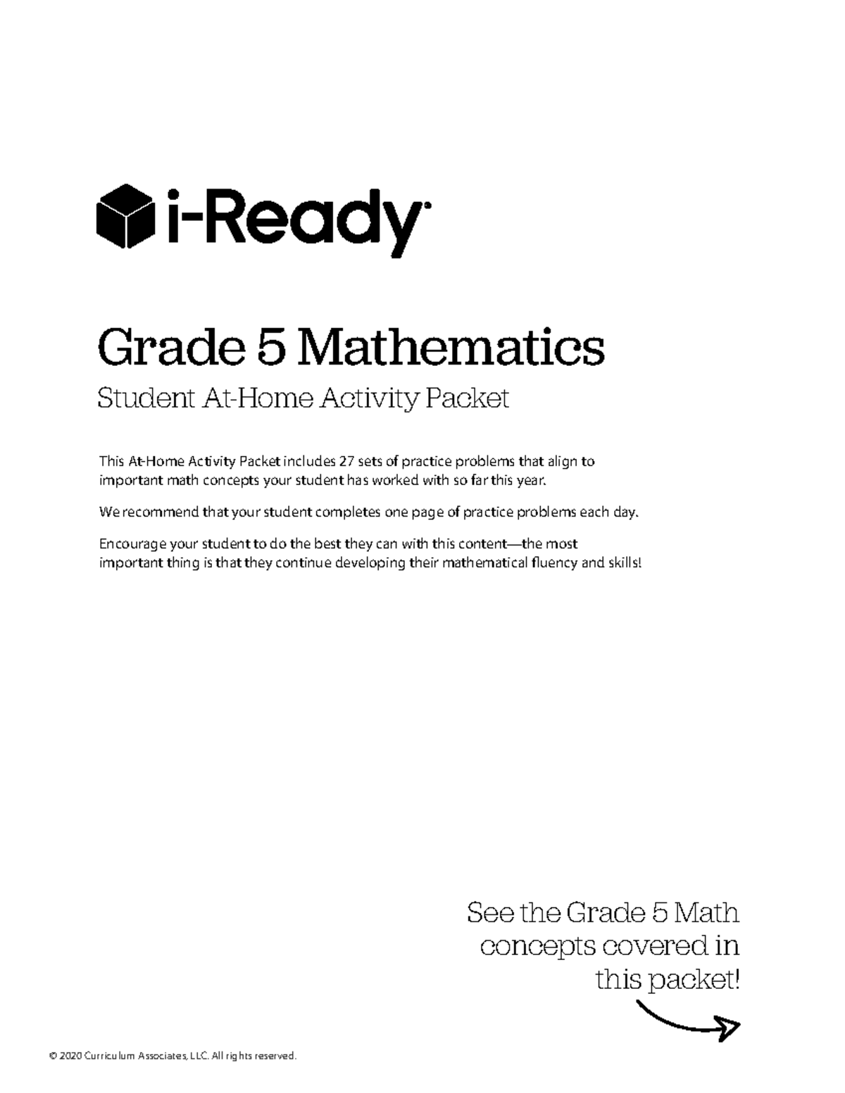 Grade 5 Math At-Home Activity Packet with Practice Problems - Studocu