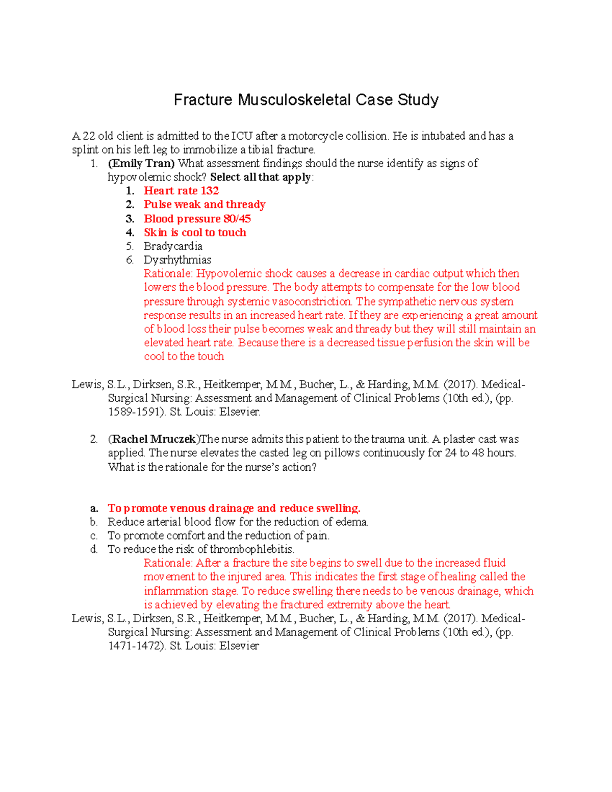 Fracture Musculoskeletal Case Study: Assessments & Management Insights ...