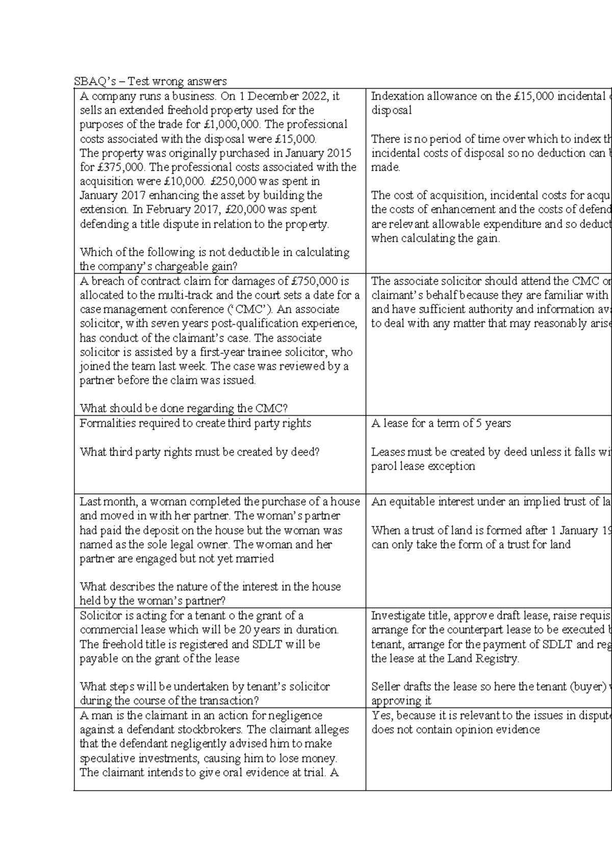 Test 3 - Tort Law: Analyzing Legal Scenarios and Outcomes - Studocu