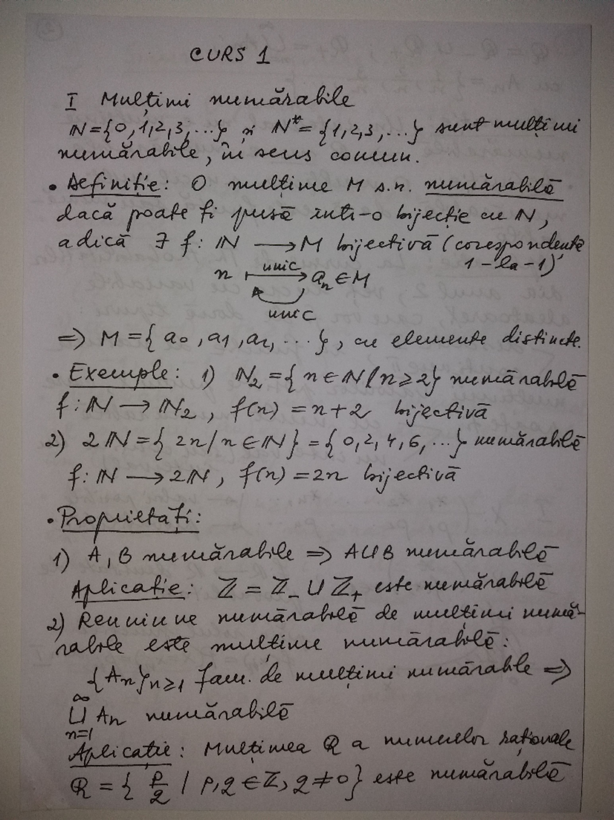 Curs 1 analiza csie sem 2 - Analiza Matematica - Studocu