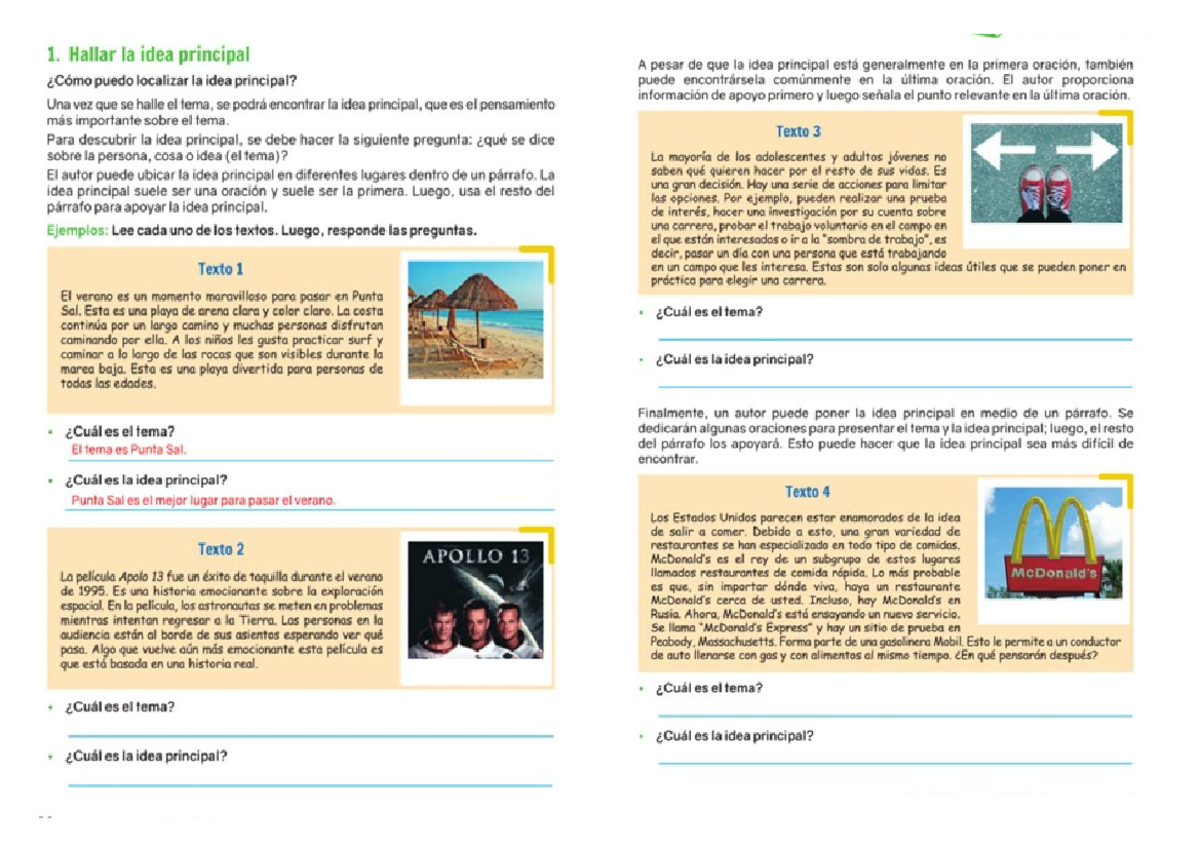 Clase 2 VII - Cómo Identificar la Idea Principal en Textos - Studocu