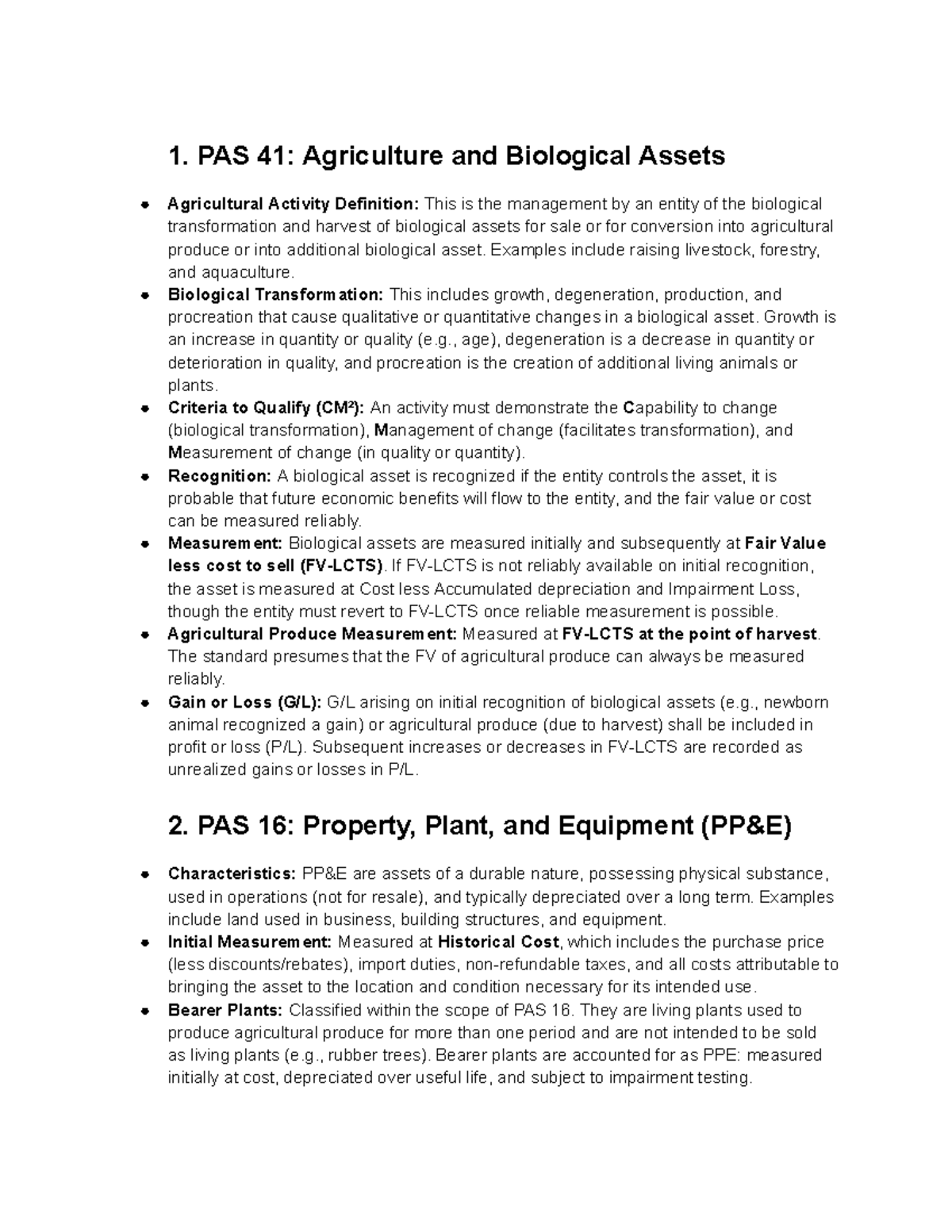 PFRS & PAS: Conceptual Framework Overview and Key Standards - Studocu