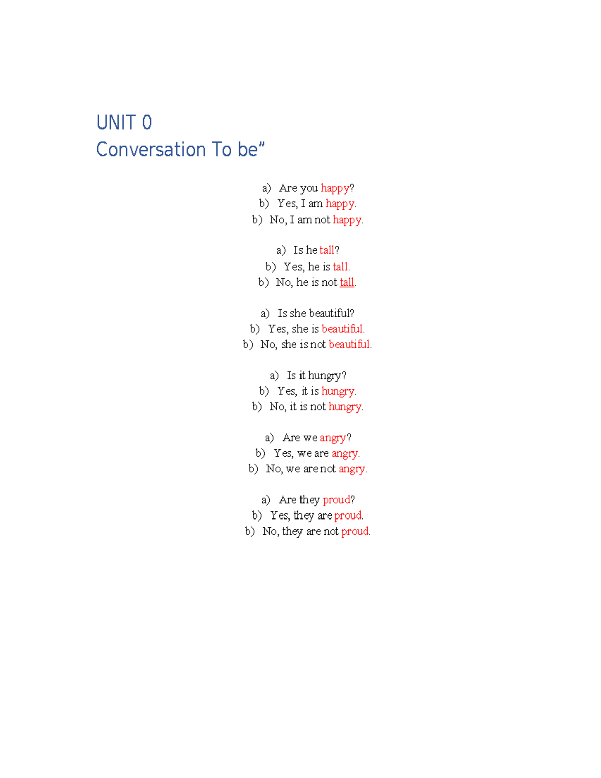 Conversation Skills in English IV, 02-2024: Units Overview - Studocu