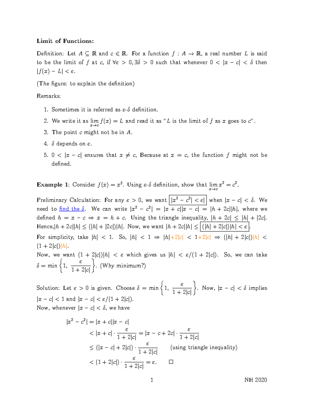 Real Analysis Lecture 20: Understanding Limits with ε-δ Definition ...
