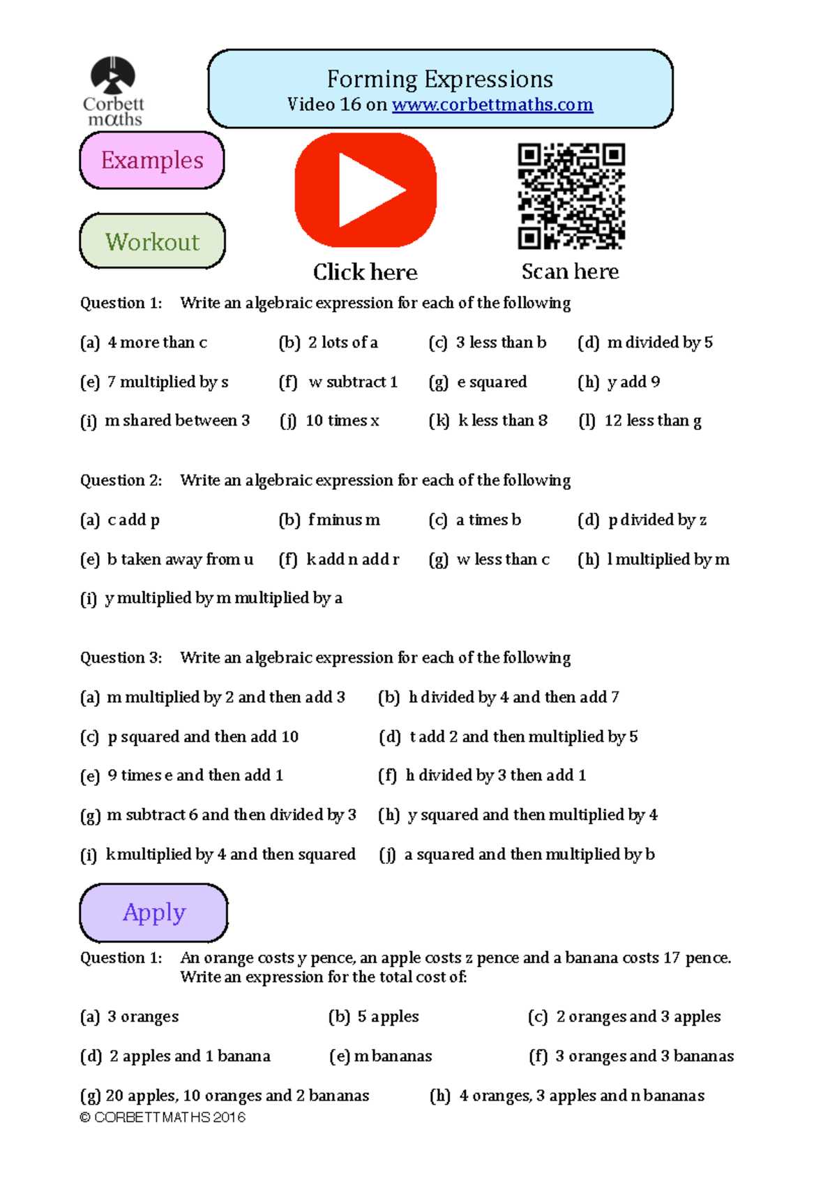 Forming-expressions-pdf2 - ! Forming Expressions Video 16 on ...