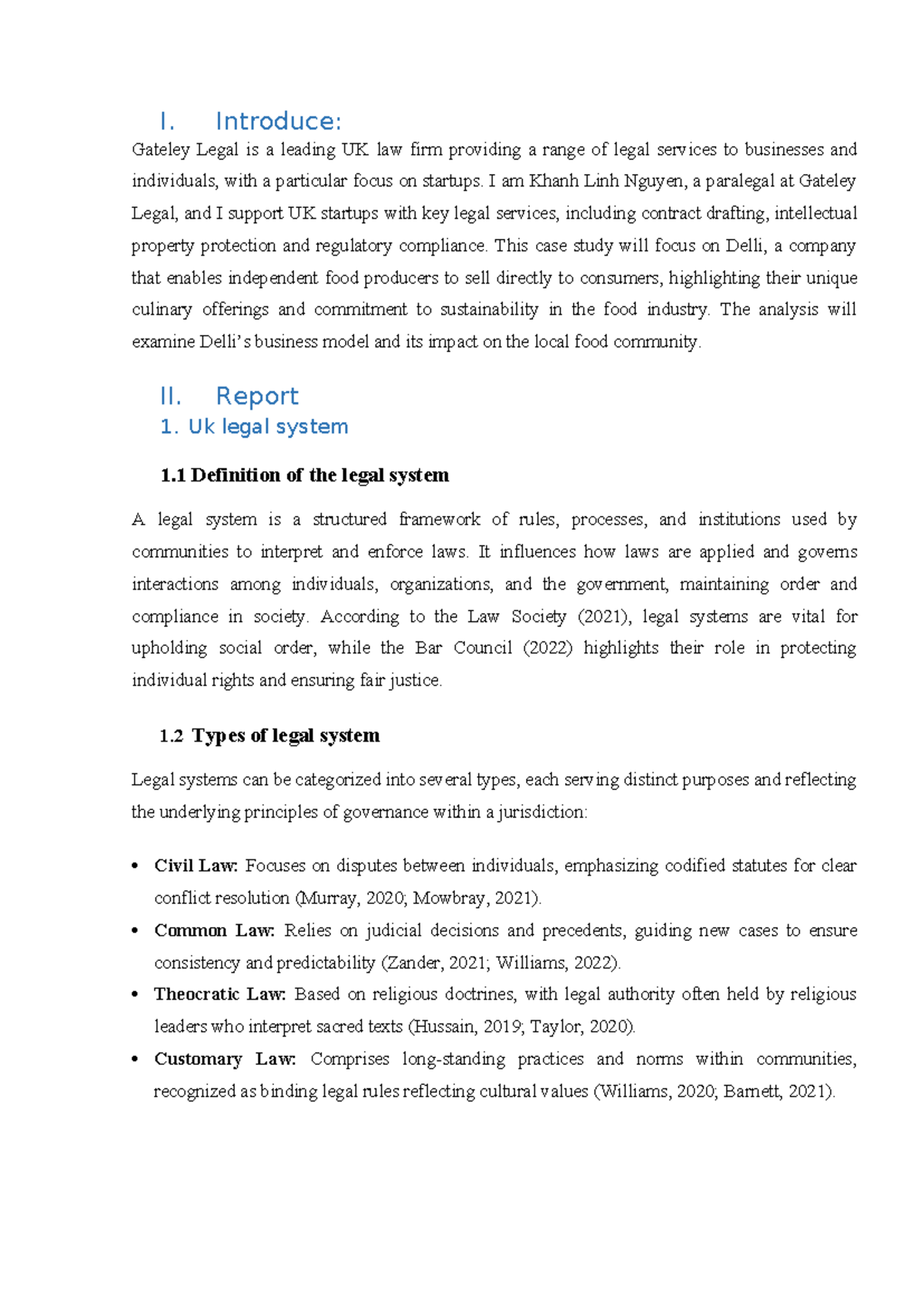 Case Study: Delli's Impact on UK Business Law and Sustainability - Studocu