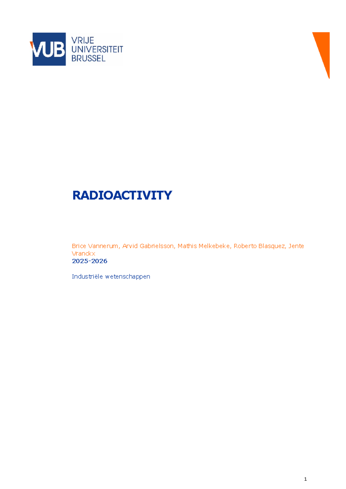 RADIOACTIVITY Practicum: Poisson Distribution & β Rays (Industriële ...