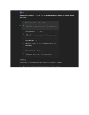 Calculus Milestone 1 - RETAKE G 17 questions were answered correctly. 1 ...
