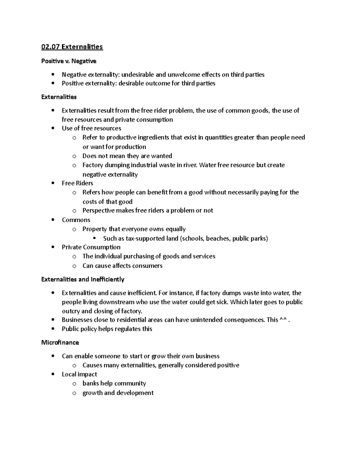 Economics Chapter 2.7 & 2.8: Externalities and Government Regulation ...