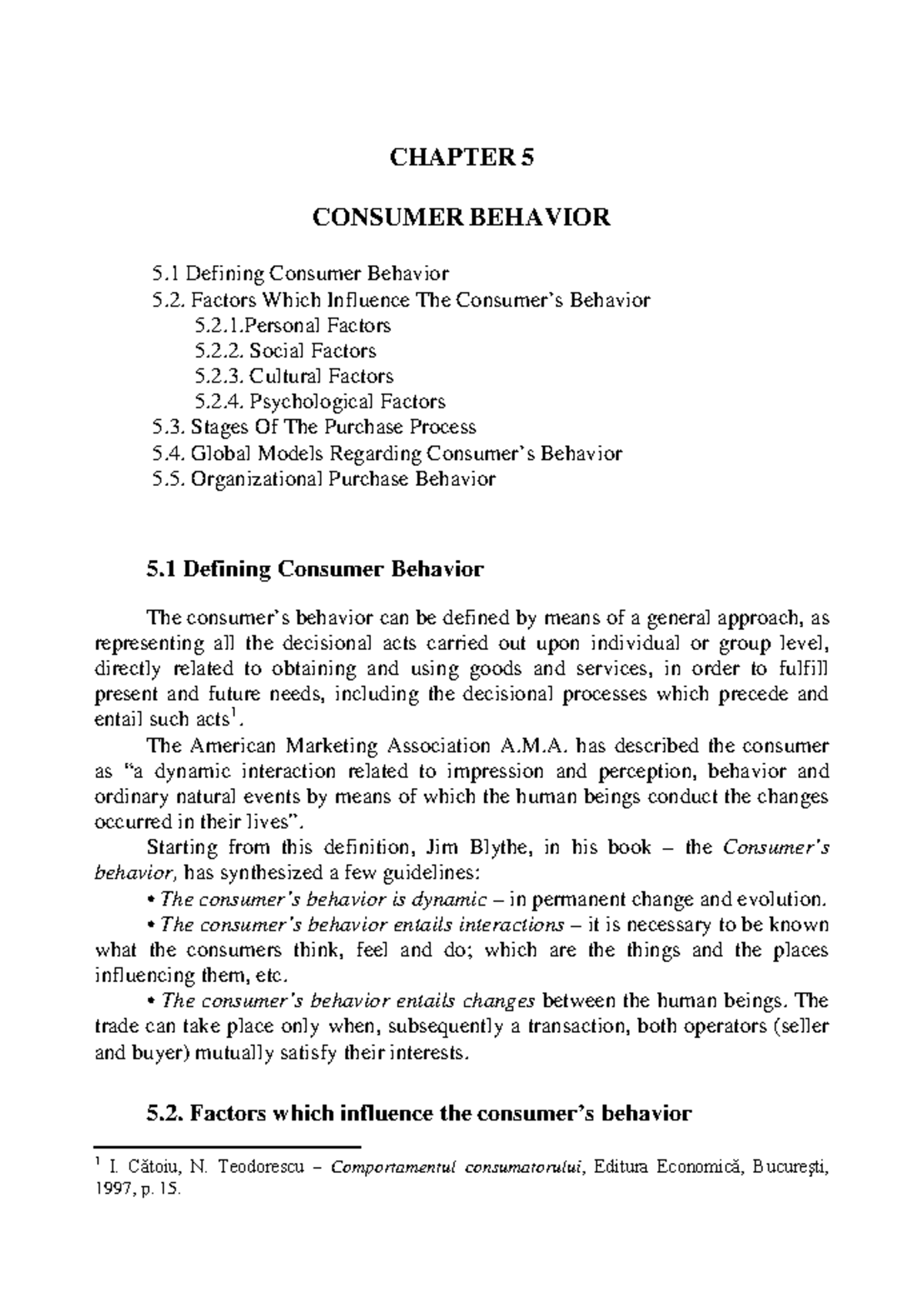 Chapter 5 Consumer Behavior 17x5gn4p39lw - CHAPTER 5 CONSUMER BEHAVIOR ...