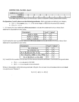Cs1020-a1-v2 - assugbnebt - COMPSCI 1020 – Assignment 1 Fall 2024 ...