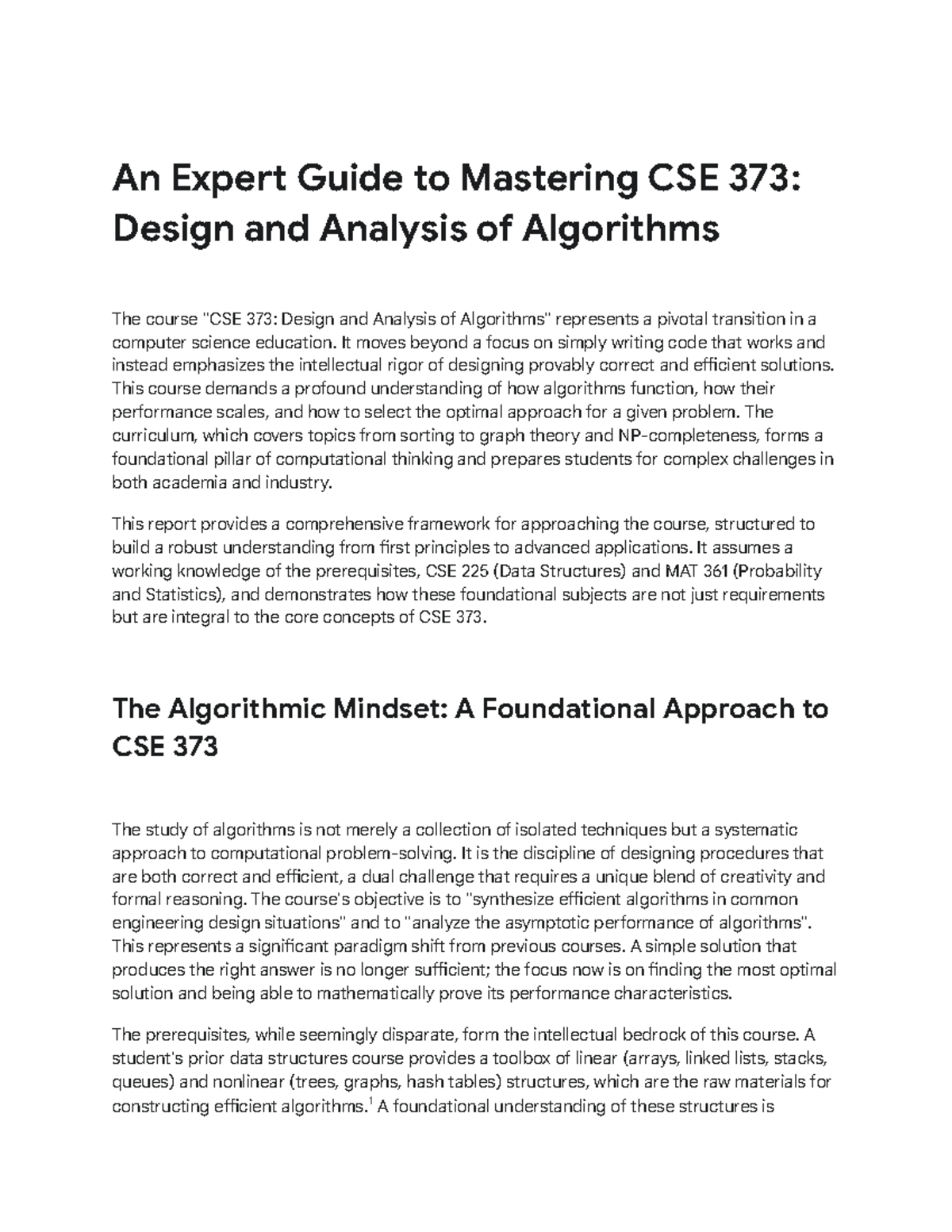 Mastering CSE 373: A Comprehensive Guide to Algorithm Design and ...