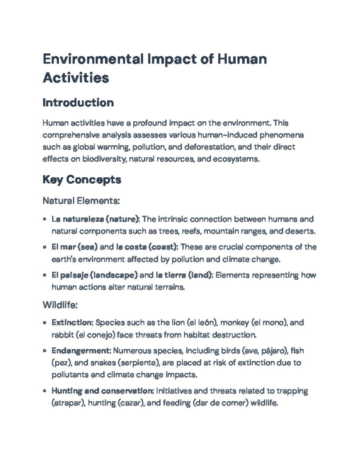 Environmental Impact of Human Activities: Analysis and Solutions ...