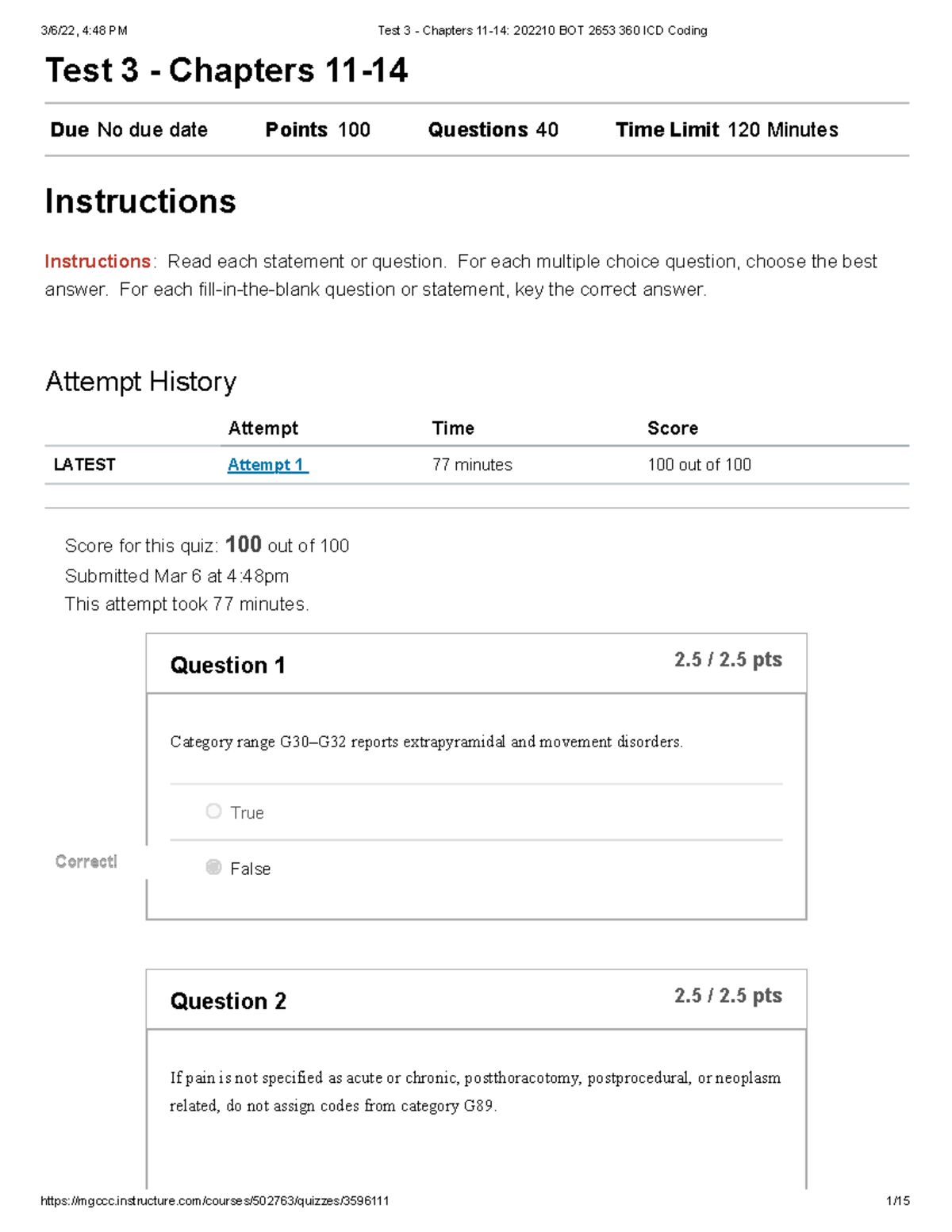 ICD Test 3 Study Guide - Test 3 - Chapters 11- Due No due date Points ...