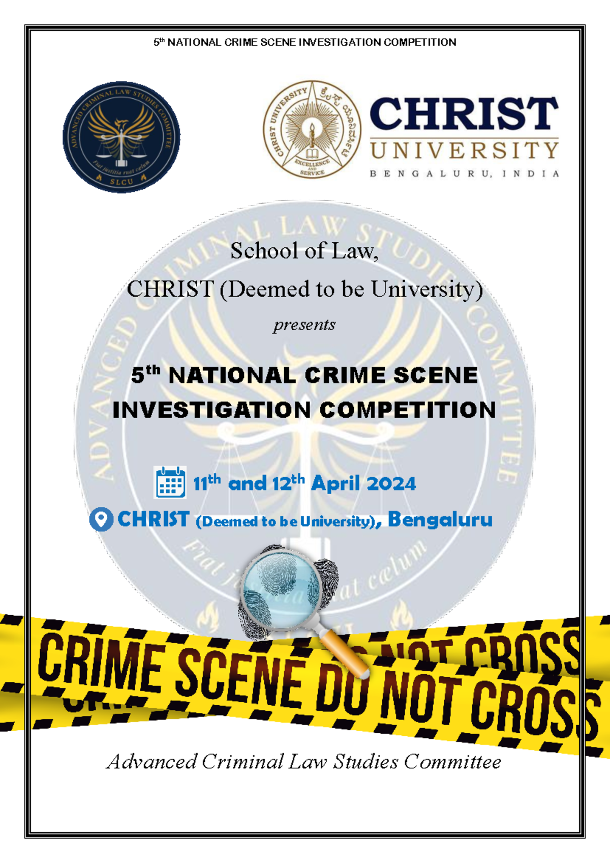 Christ 5th Nat'l Crime Scene Investigation Comp. - April 2024 - Studocu