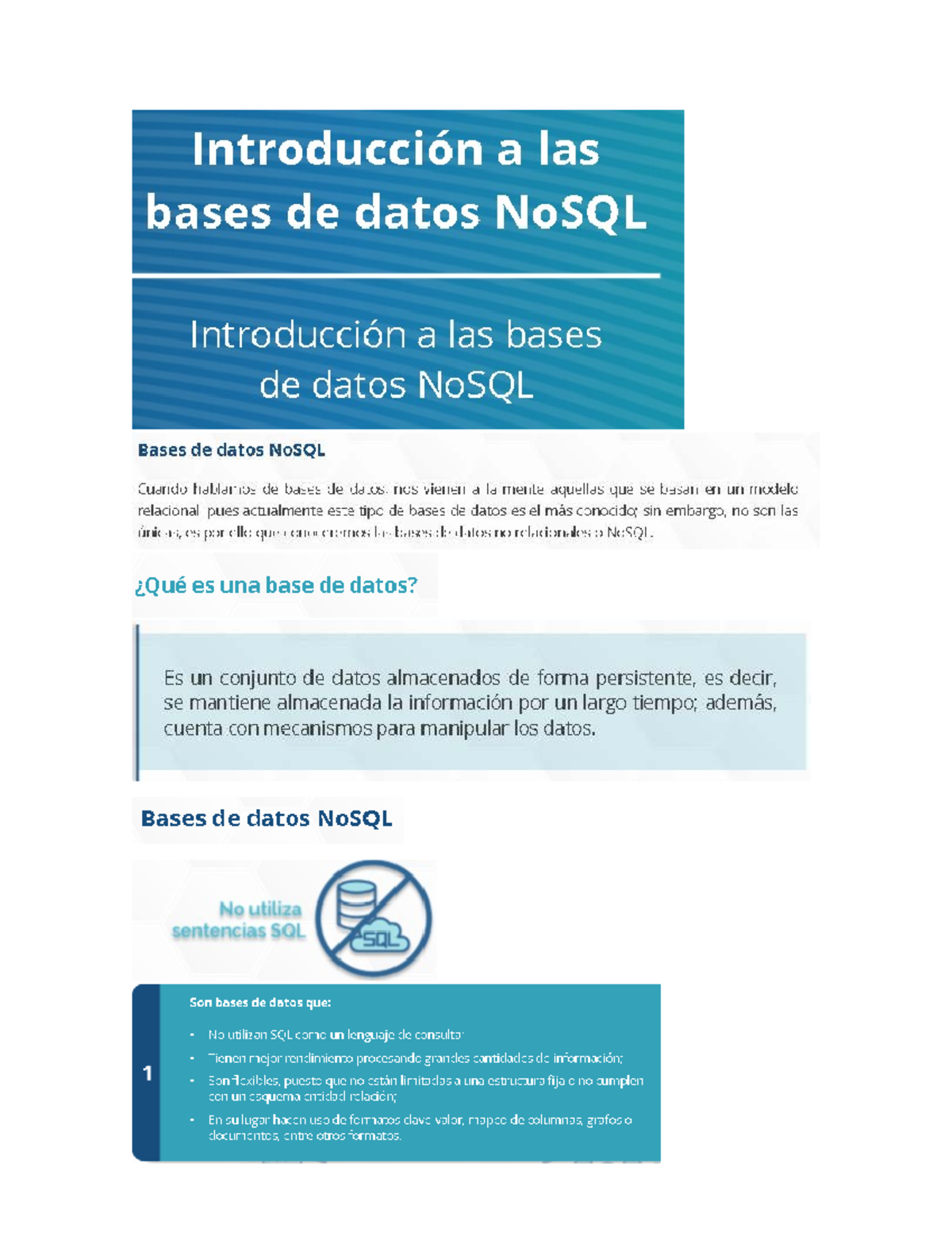 L1. Introducción a las Bases de Datos NoSQL: Conceptos y Aplicaciones ...