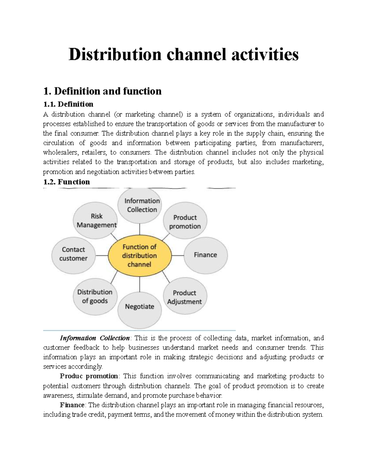 Distribution Channel Activities: Definition, Functions, and Analysis ...