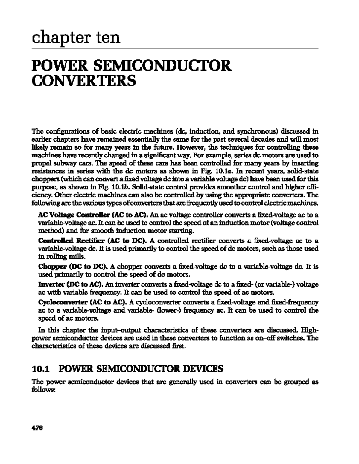 Power Electronics Handout 01 - chapter ten POWER SEMICONDUCTOR ...