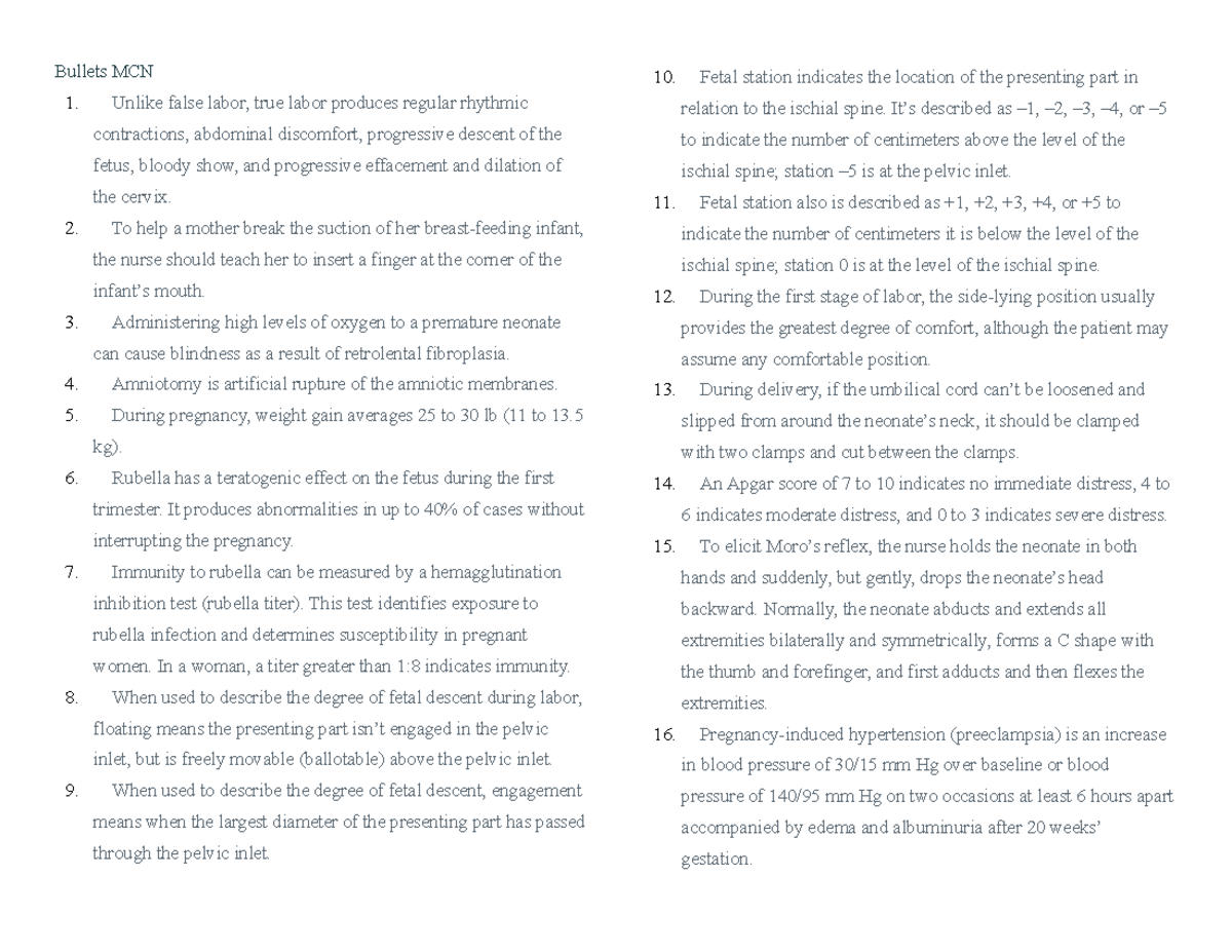 Mother and Child Health Nursing PNLE Information Bank 2023 Reviewer ...