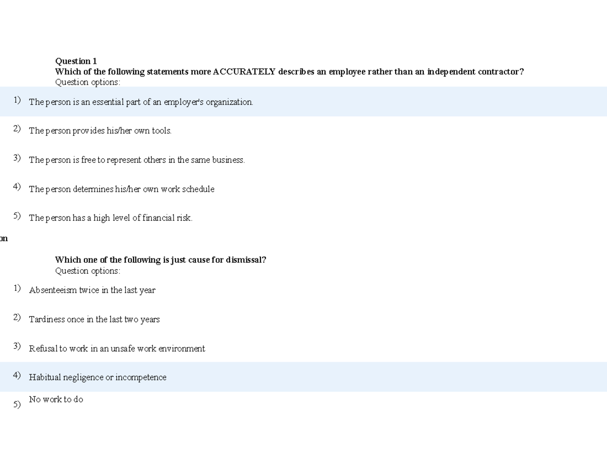 Ch12 - Business Law Exam Questions and Answers - Studocu