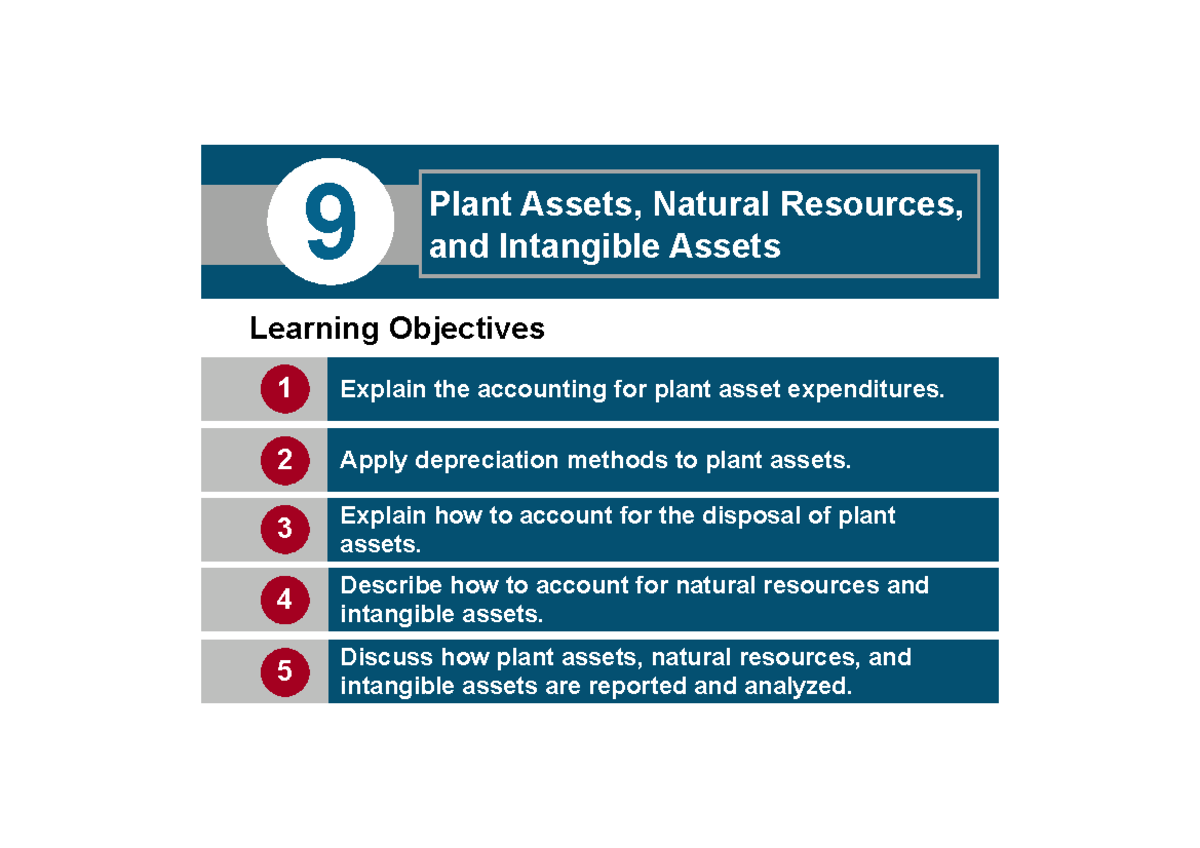 Plant Assets & Depreciation Methods (ACCT 9) - Learning Objectives ...