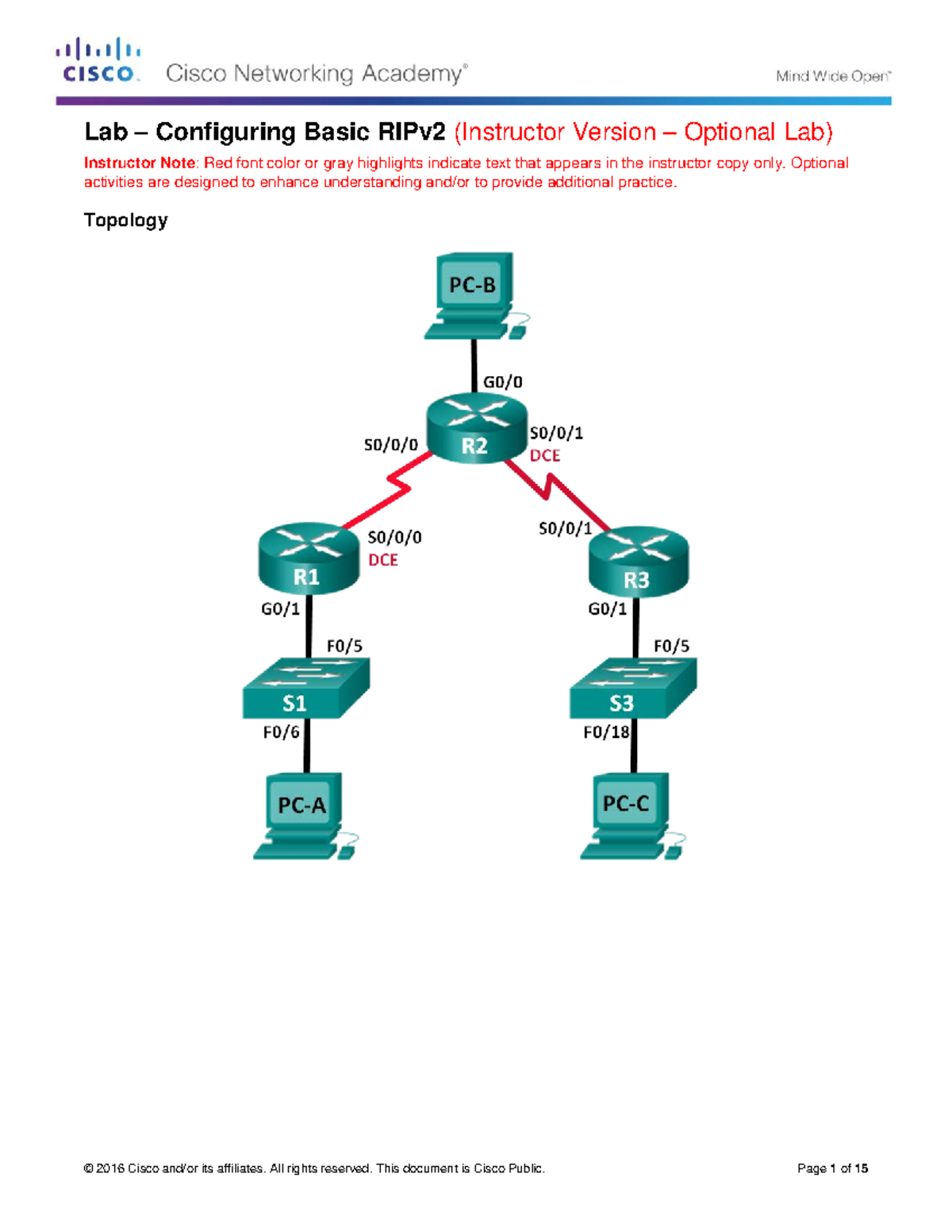 3.2.1.9 Lab - Configuring Basic RIPv2 - ILM - Lab – Configuring Basic ...