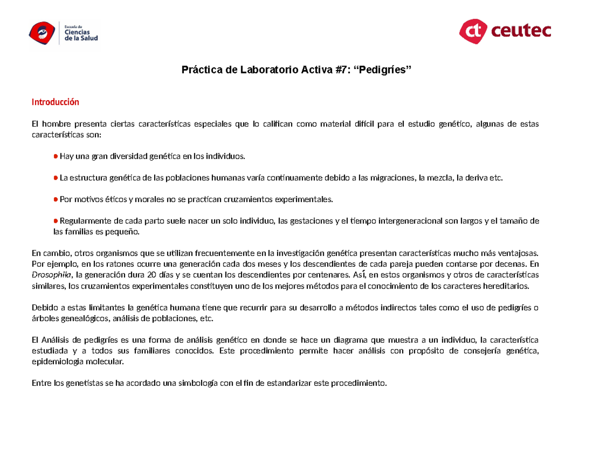 PLA 7: Análisis de Pedigrees y Construcción de Árboles Genealógicos ...