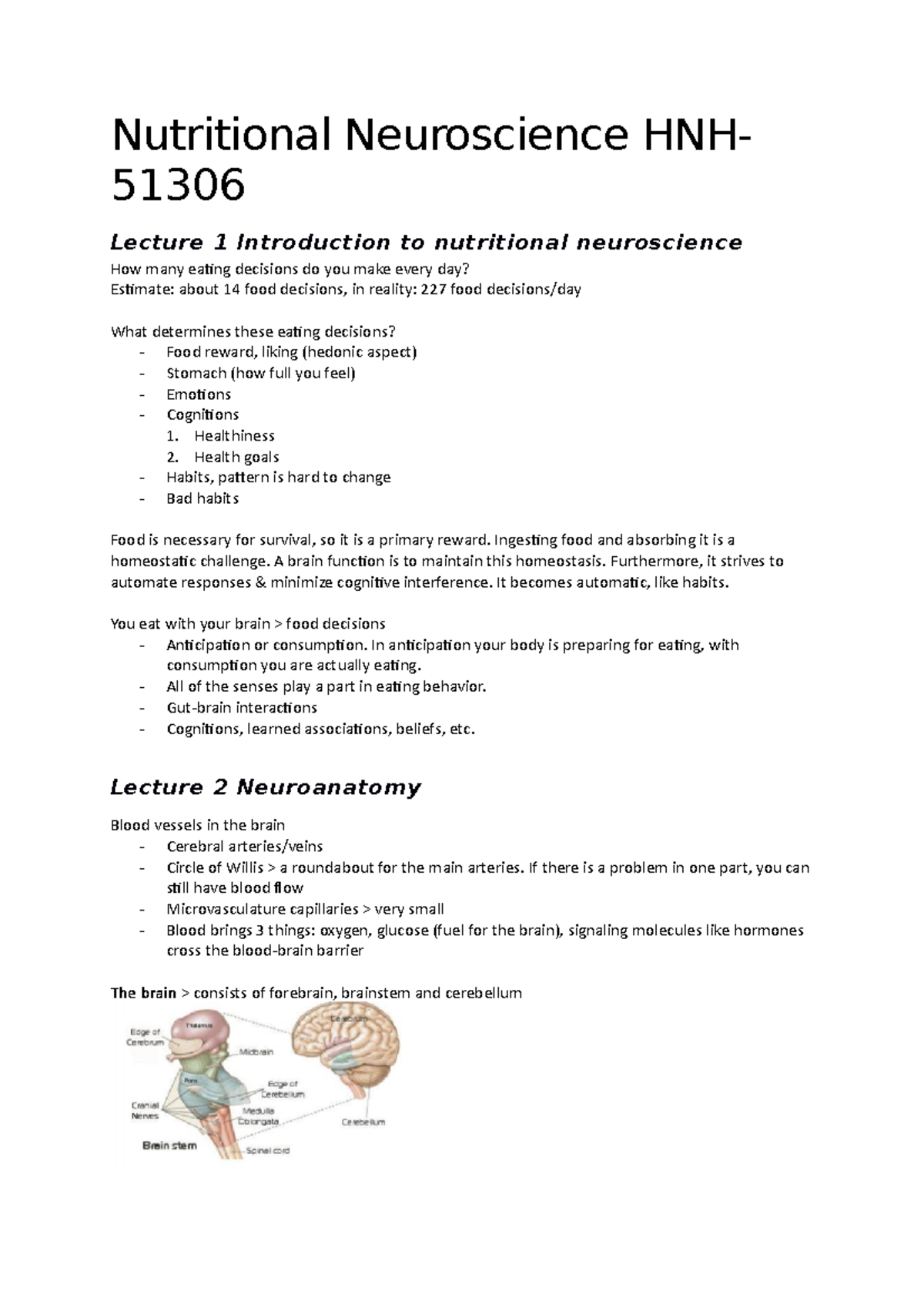 Nutritional Neuroscience Lectures HNH-51306: Key Insights & Methods ...