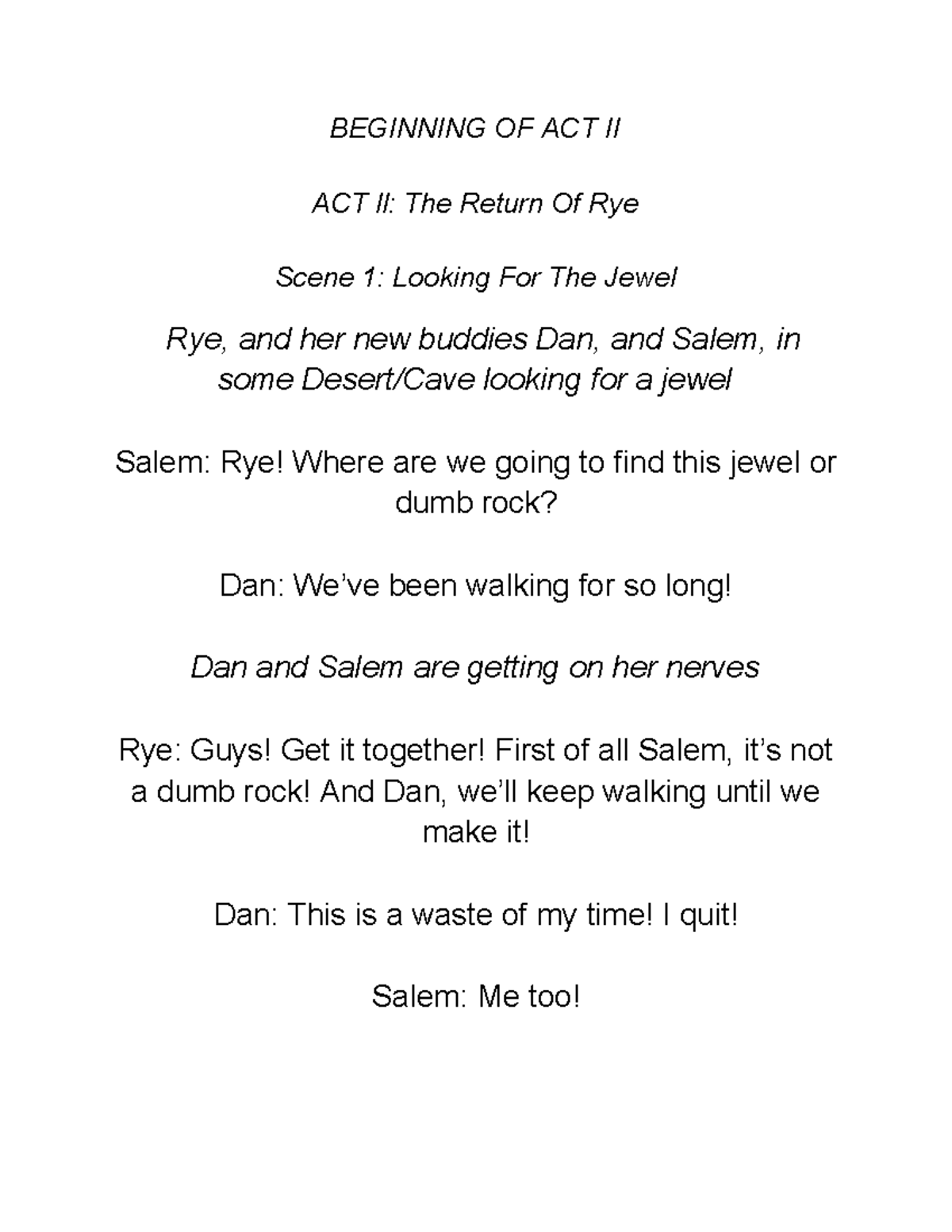 Musical Curse Again: A Play Script for Course CODE 101" - BEGINNING OF ...