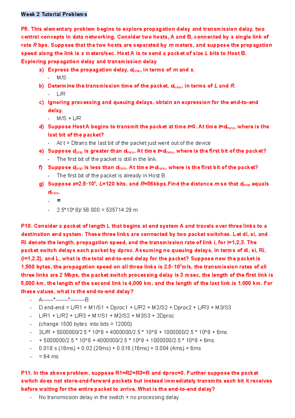 Week 2 - Tutorial Problems - This elementary problem begins to explore ...