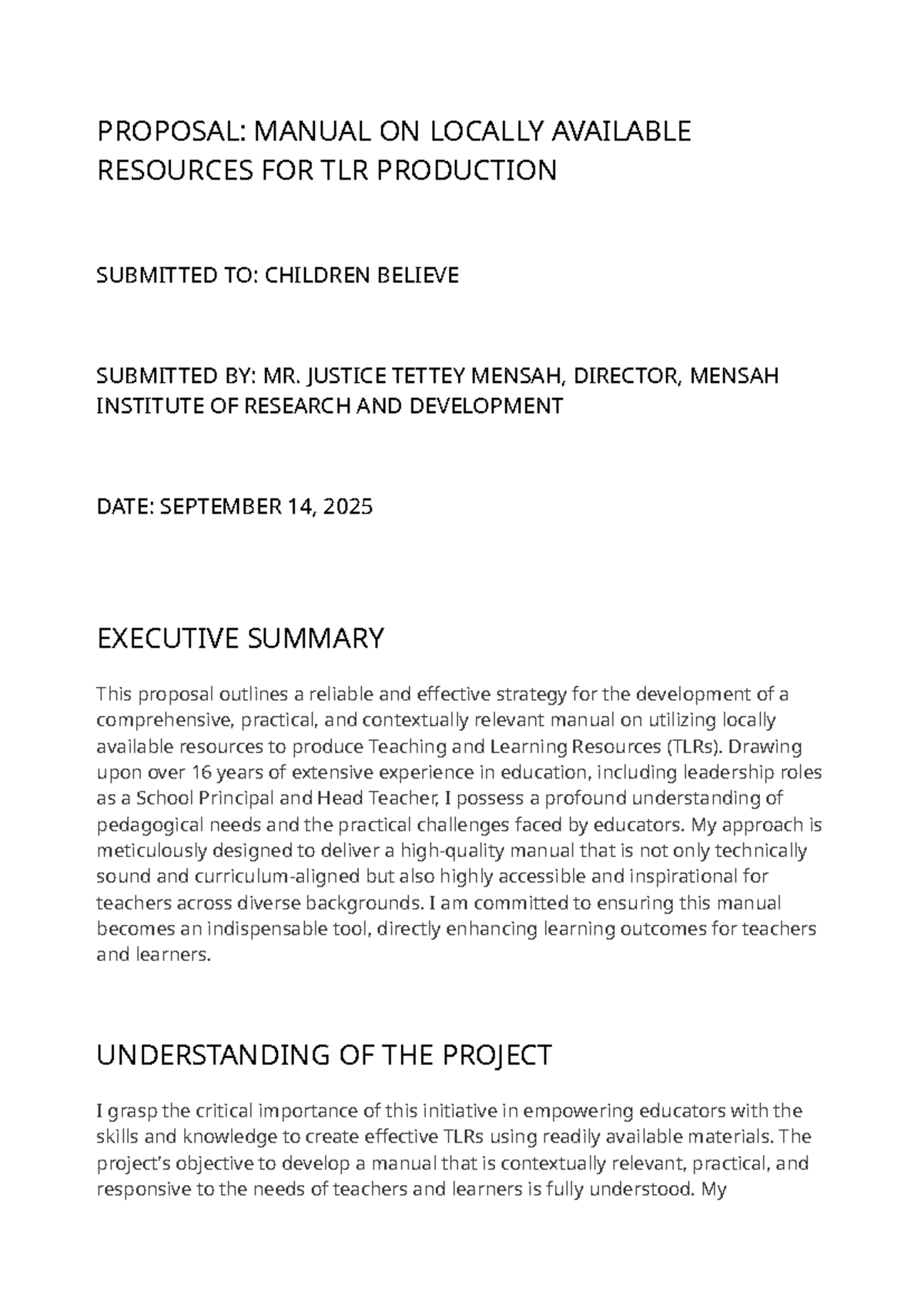 Manual on Using Local Resources for TLR Production - Studocu