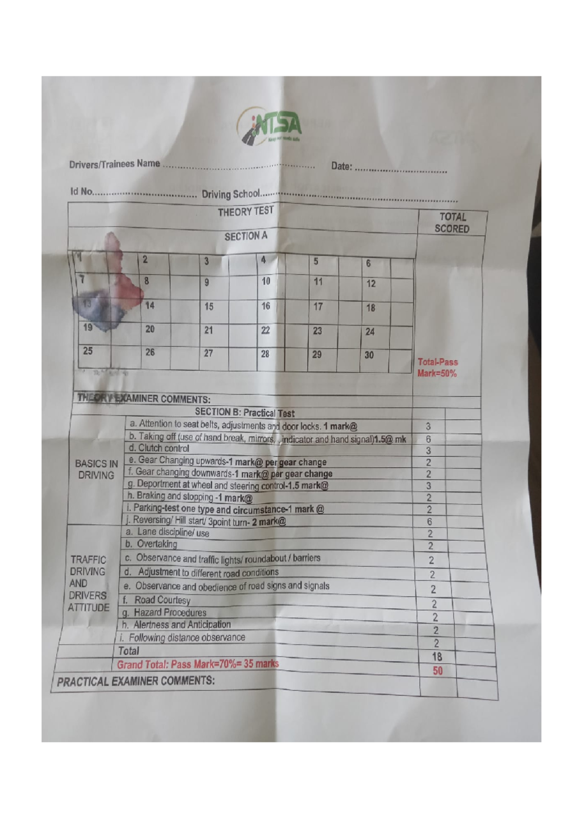 Driving School Theory & Practical Test Results - KJHGFDHJHGFDS - Studocu
