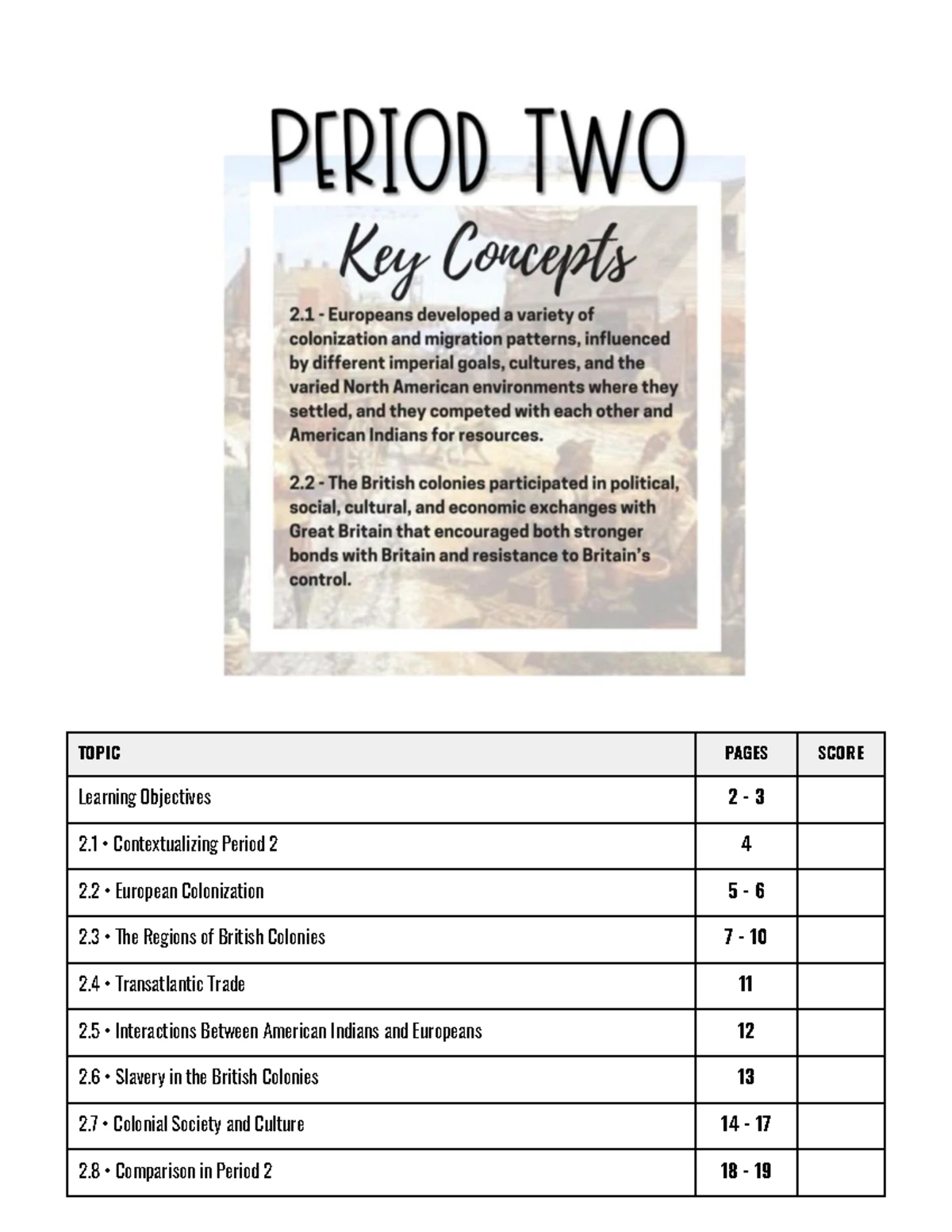 Apush Complete Periods 1 to 8 With Timeline - APUSH Study Sheet ...
