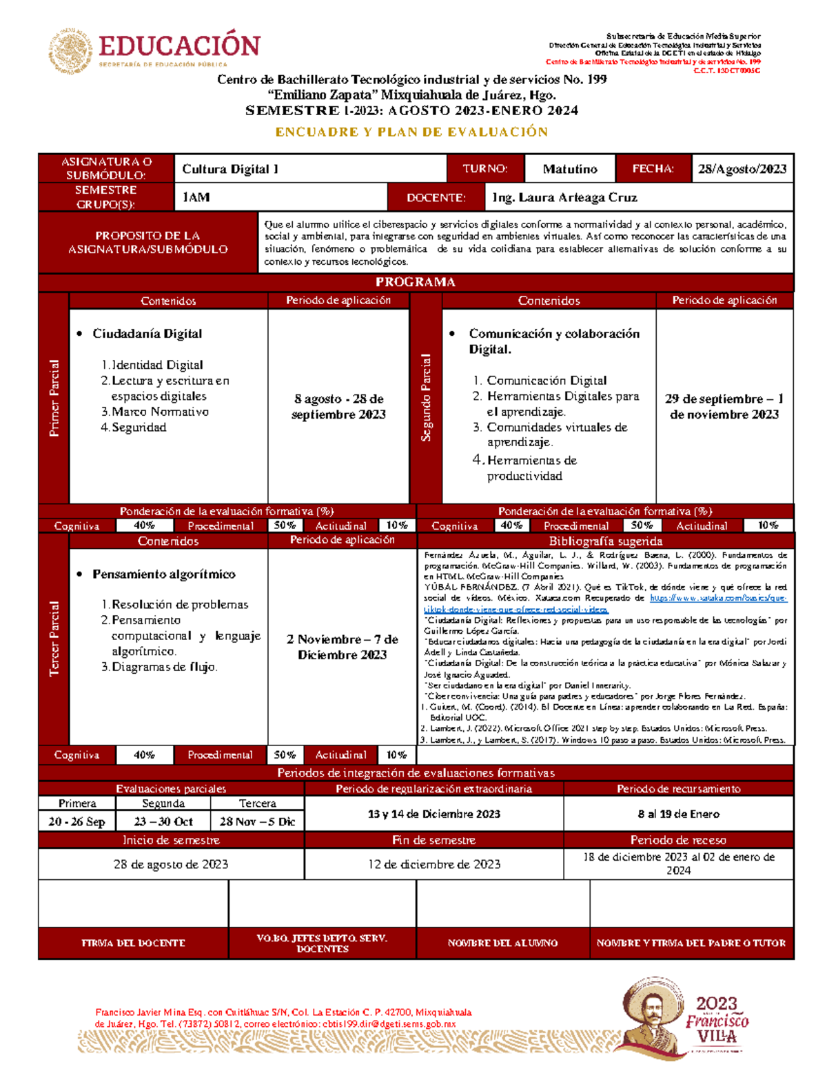 Encuadre PLAN Cultura Digital 1AMencuadre - Subsecretaría de Educación Media Superior Dirección ...
