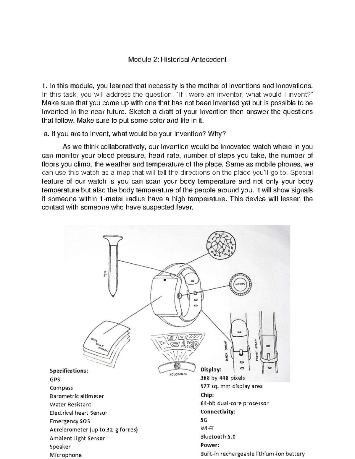 Module 2 - STS: Invention Idea on Health Monitoring Technology - Studocu