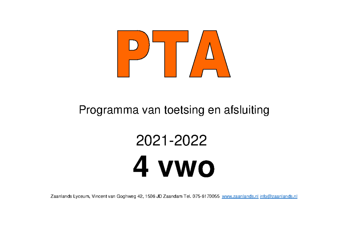 PTA 4 vwo 2021 2022 totaal instemming MR 13 - Programma van toetsing en ...