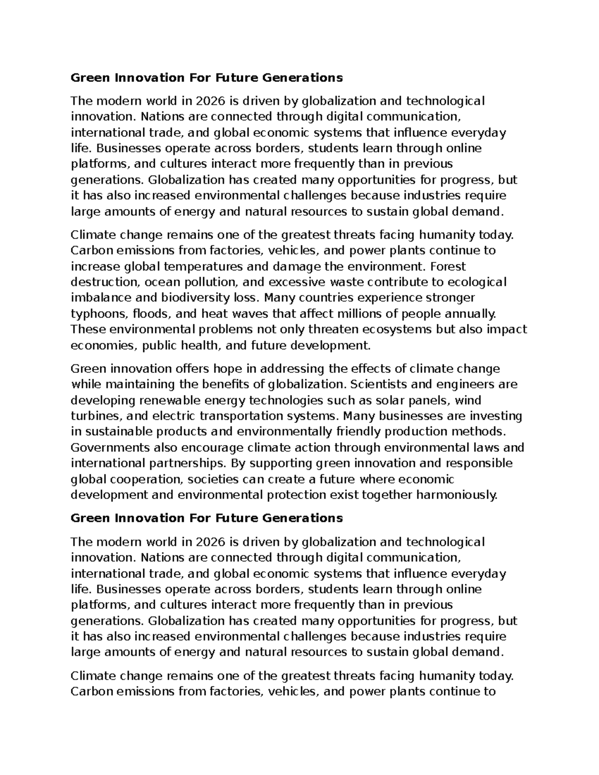 Green Innovation for a Sustainable Future: Addressing Climate Change ...